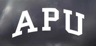 White APU Arched Car Decal