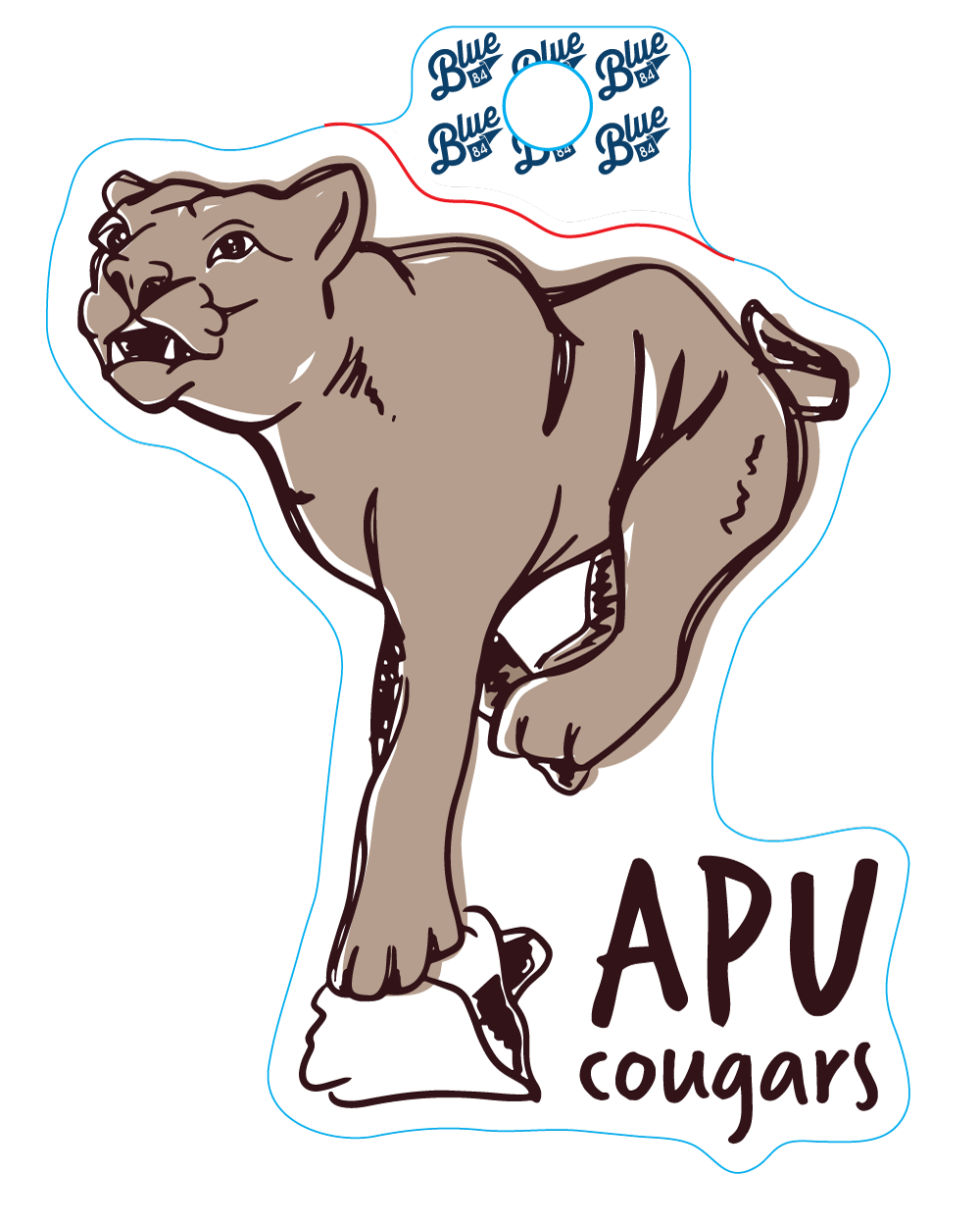 APU Cougars Sticker